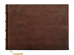 Buy Customizable Vintage Wedding Guest Book Leather Brown Large